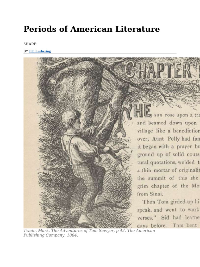 PERIODS IN AMERICAN LITERATURE | PDF