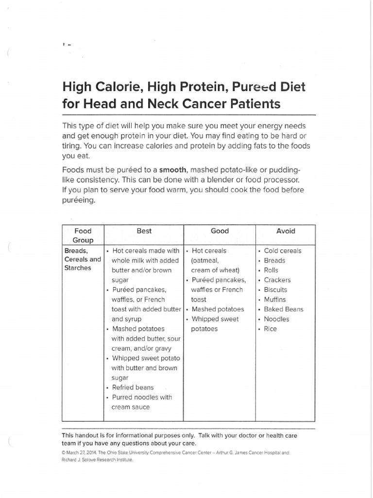 High Cal Pro Pureed Diet | PDF