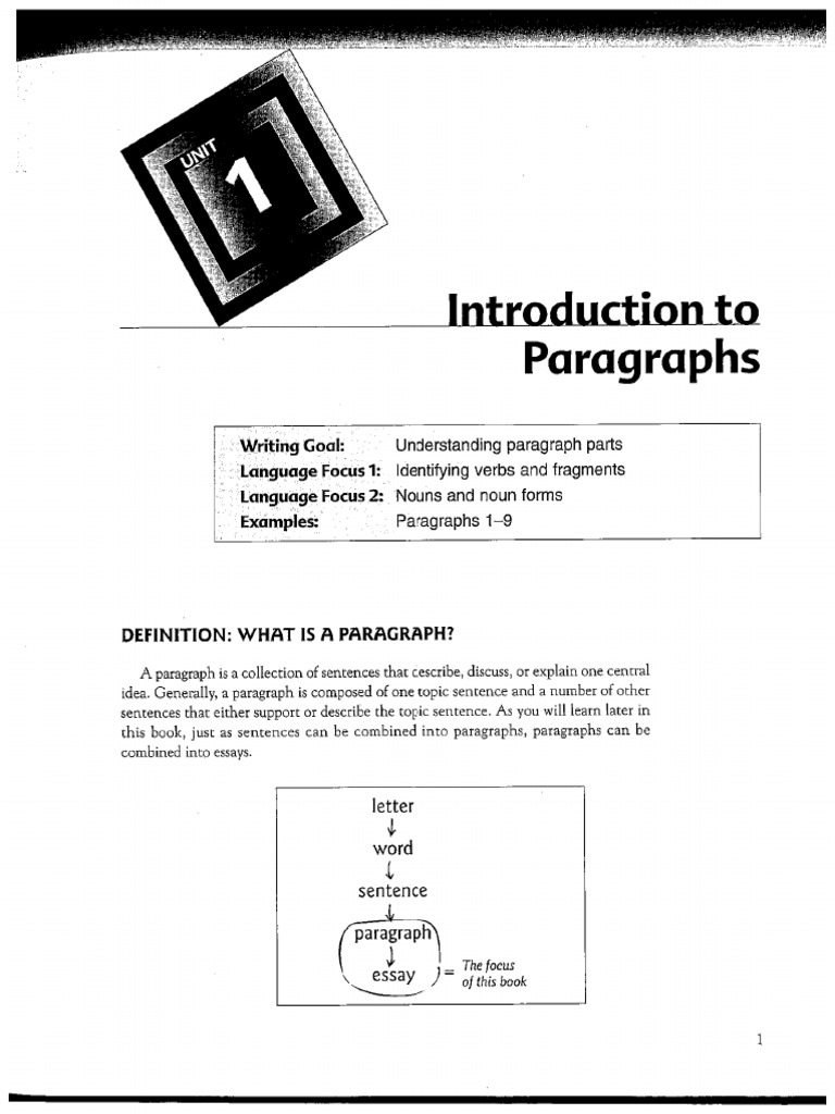 Introduction to paragraphs | PDF