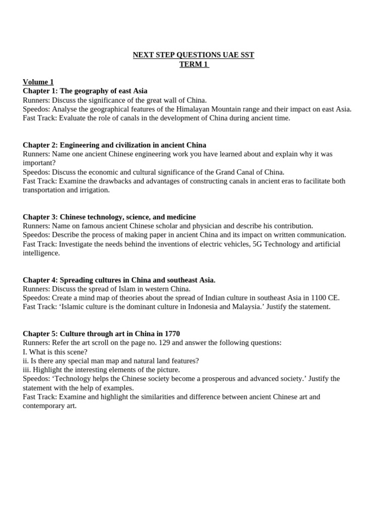 Grade 7 UAE SST Next Step | PDF