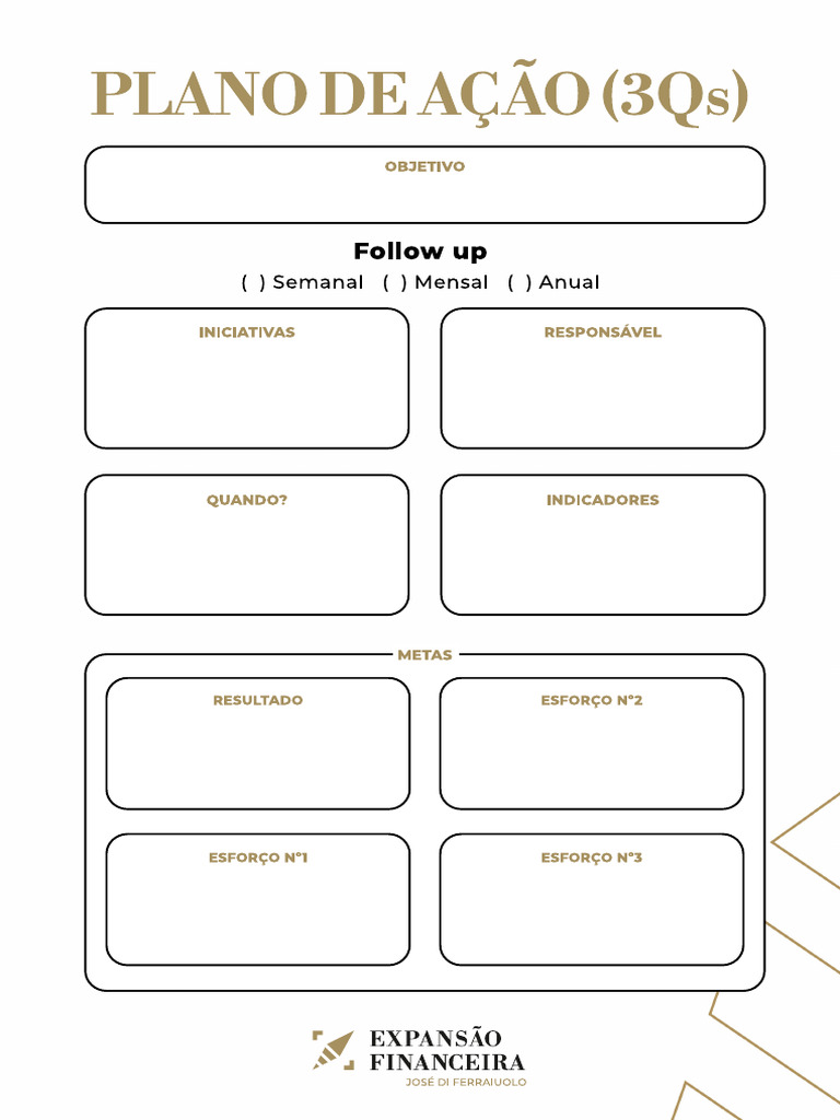 Canvas 3Qs - 3 - Objetivos - Plano de Acao | PDF