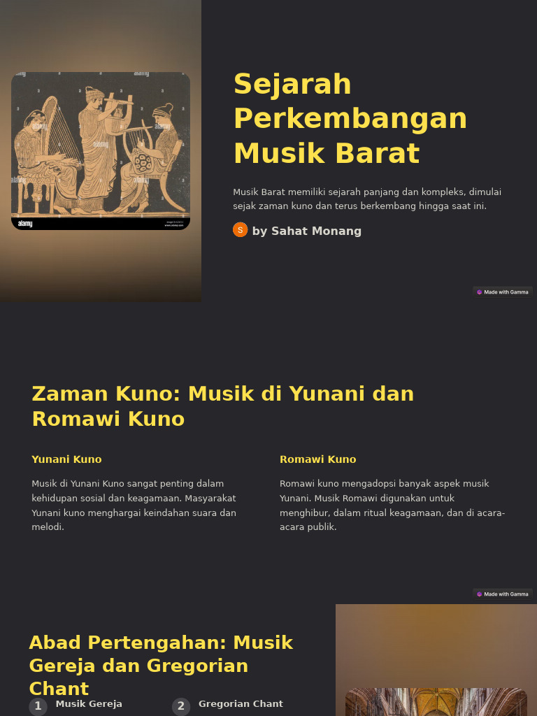 Sejarah Perkembangan Musik Barat | PDF