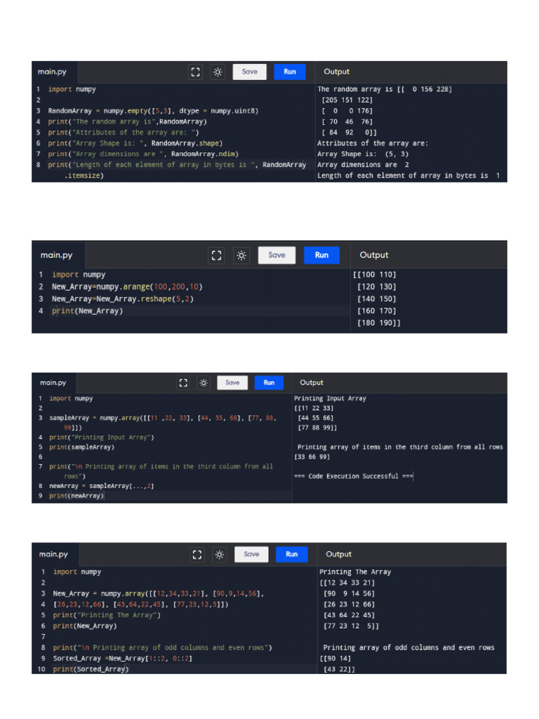 python numpy exercises | PDF python numpy exercises | PDF