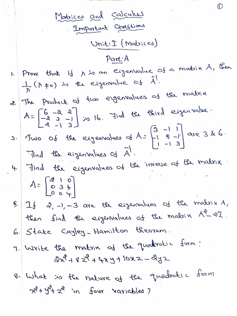 Maths Important Questions | PDF