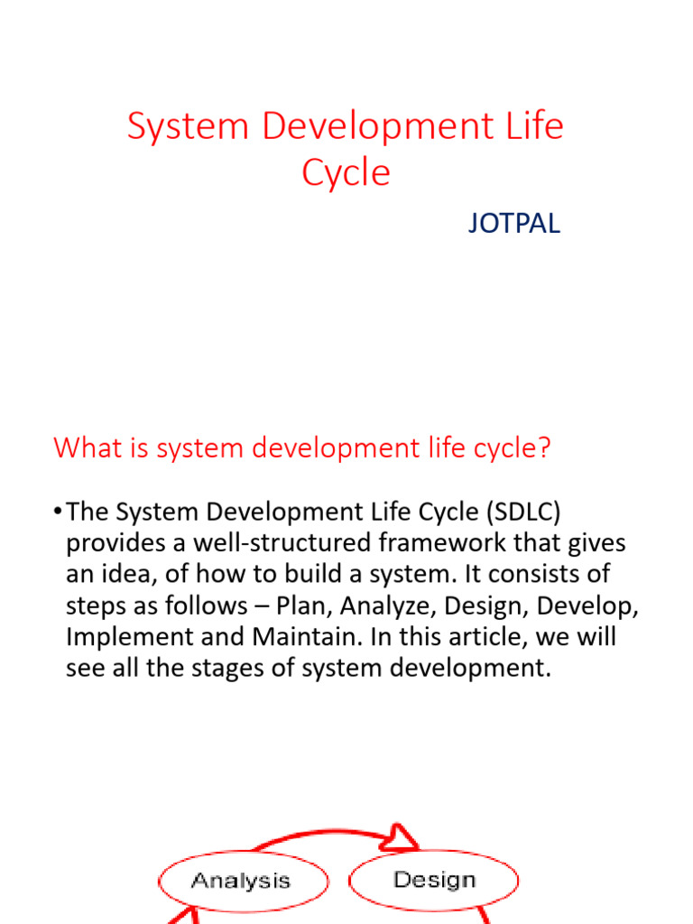 System Development Life Cycle | PDF