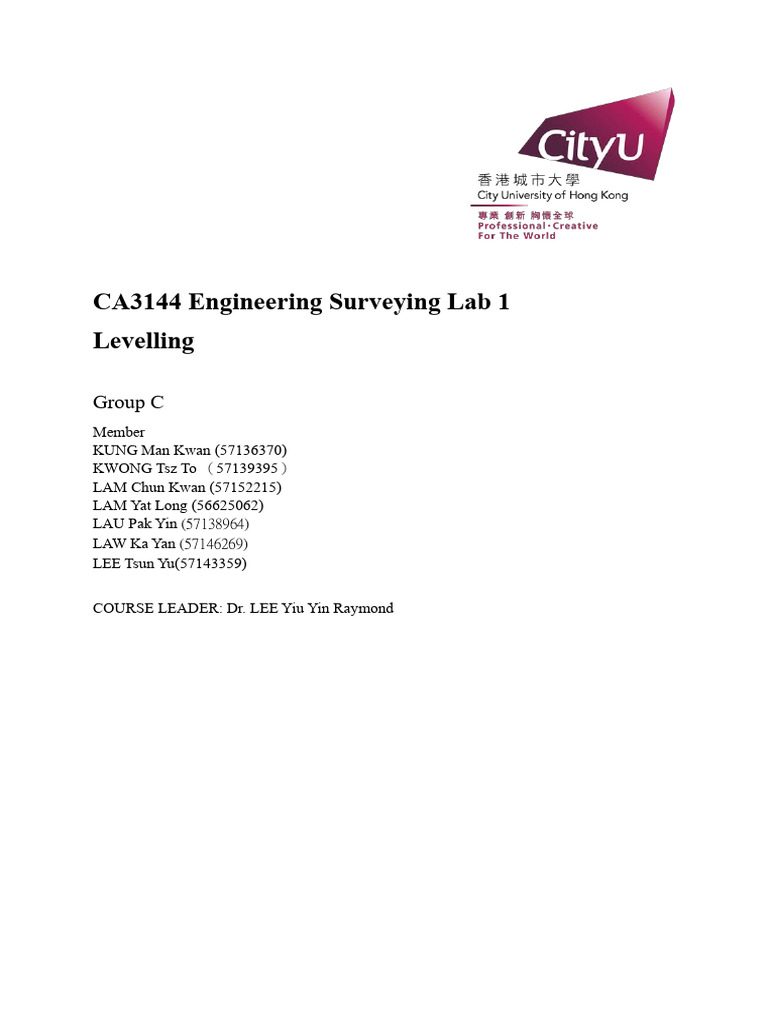 CA3144 Lab 1 Group C | PDF