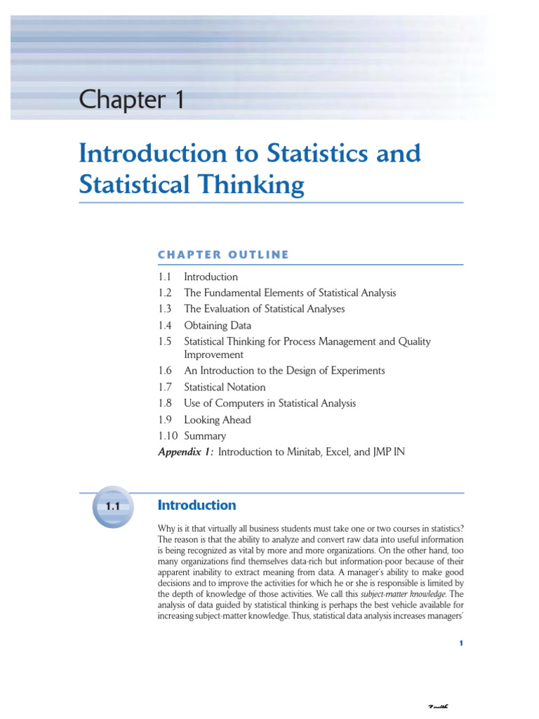 Introduction To Modern Business Statistics | PDF