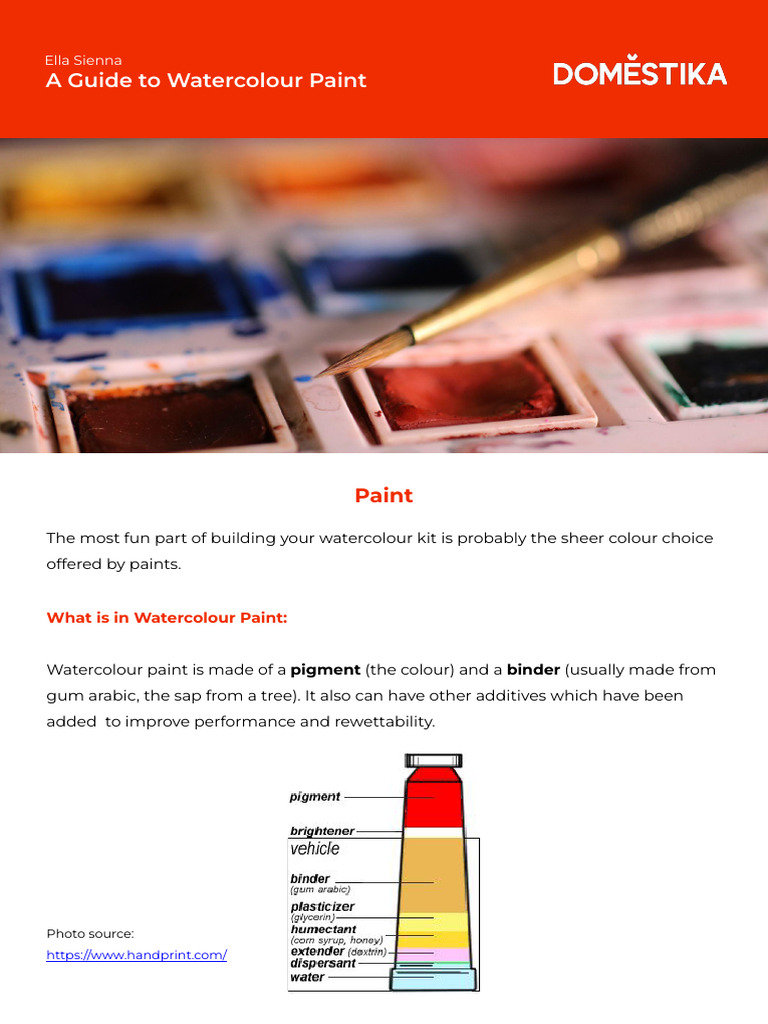 A Guide To Watercolour Paint | PDF