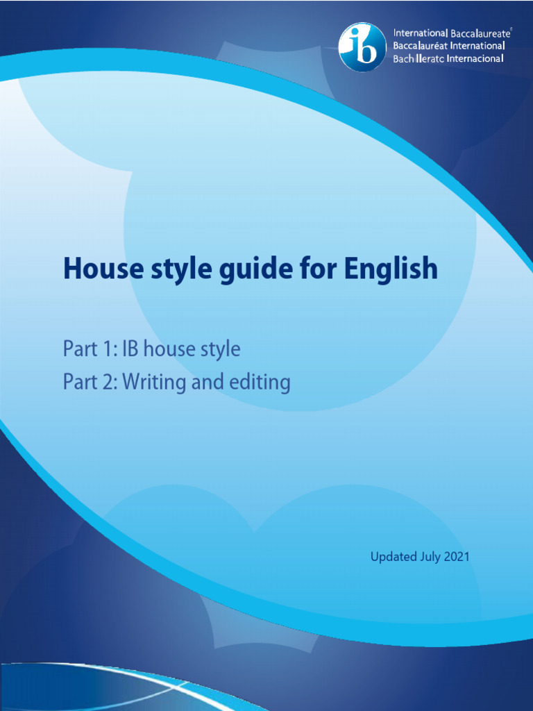 IB house style guide English July2021 | PDF
