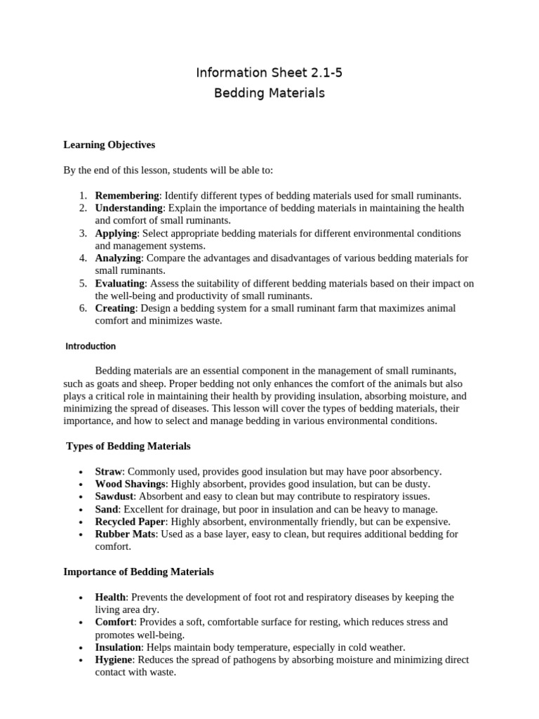 Information Sheet 2.1 5 Elective | PDF
