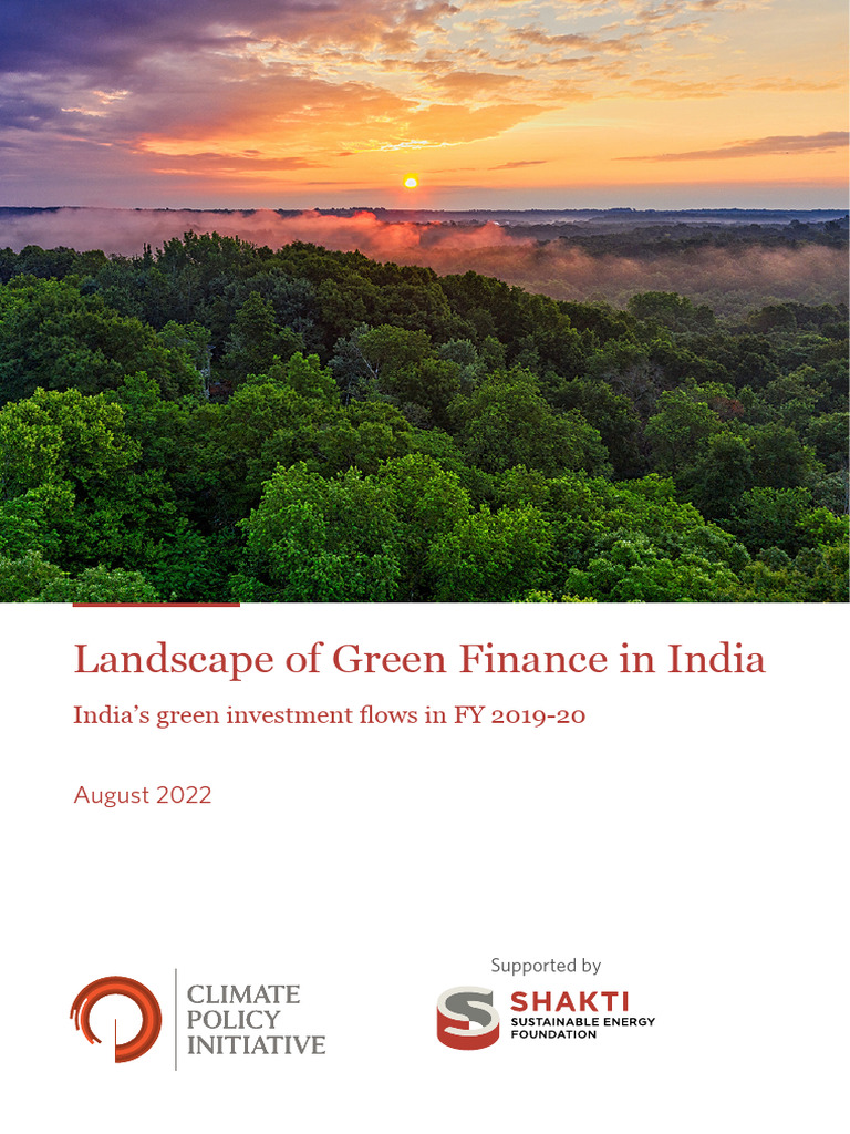 Landscape of Green Finance in India 2022 Full Report | PDF