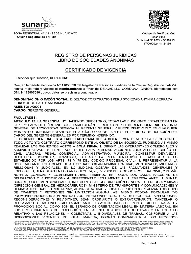 007 Vigencia Poder | PDF