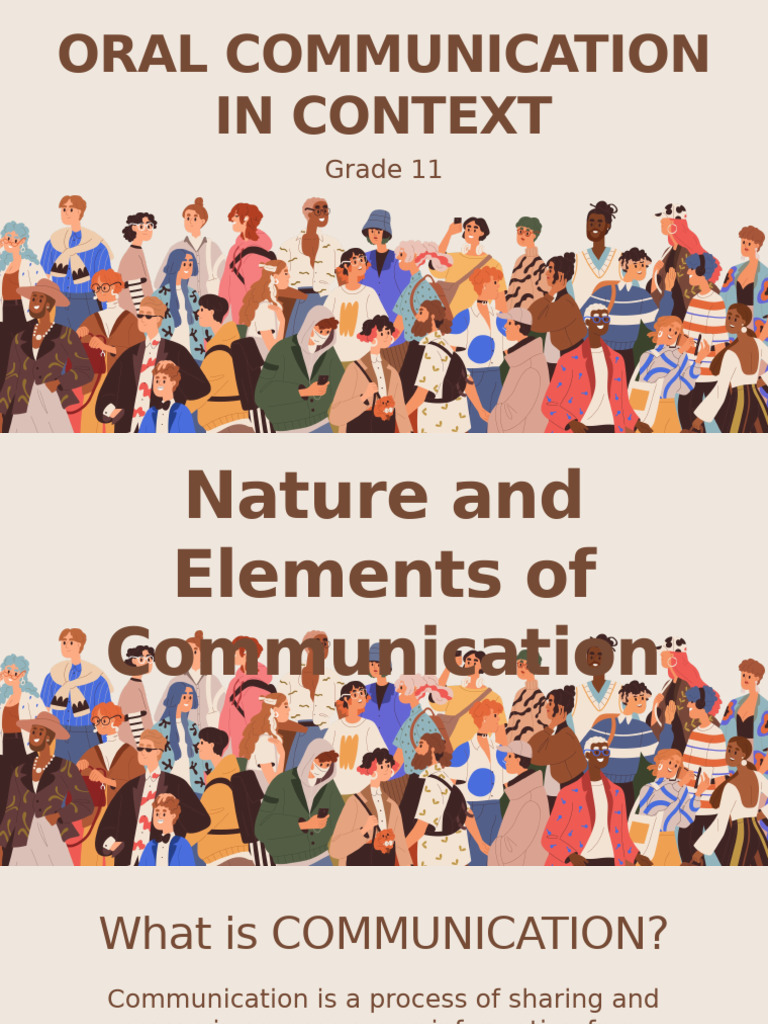 Nature & Process of Communication | PDF | Communication | Nonverbal ...