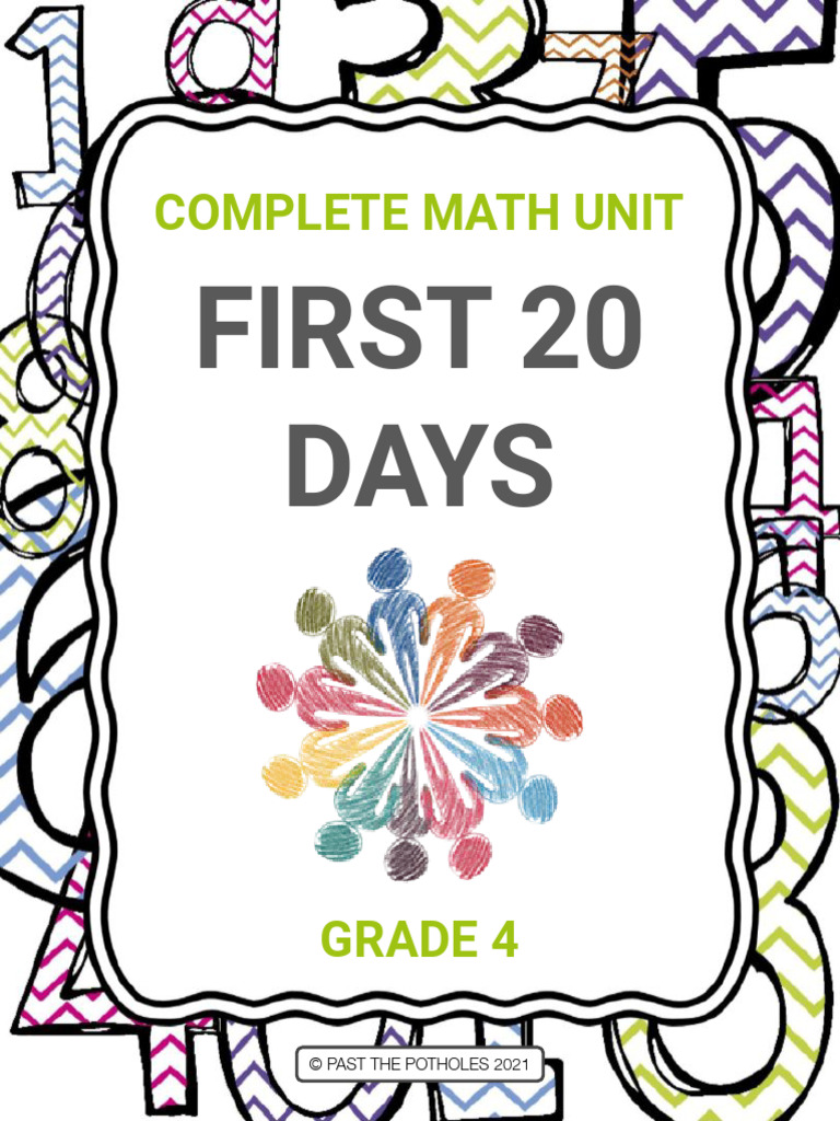 Complete Math Unit: First 20 Days | PDF