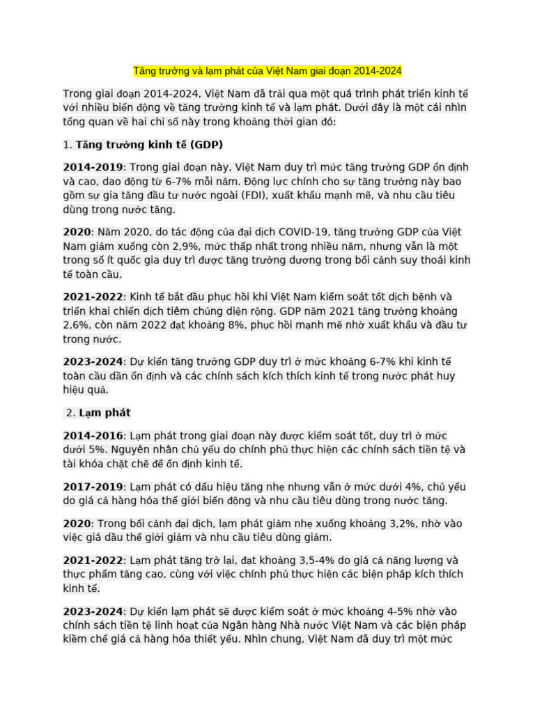 T NG TR NG Kinh T (GDP) 2014-2019 | PDF