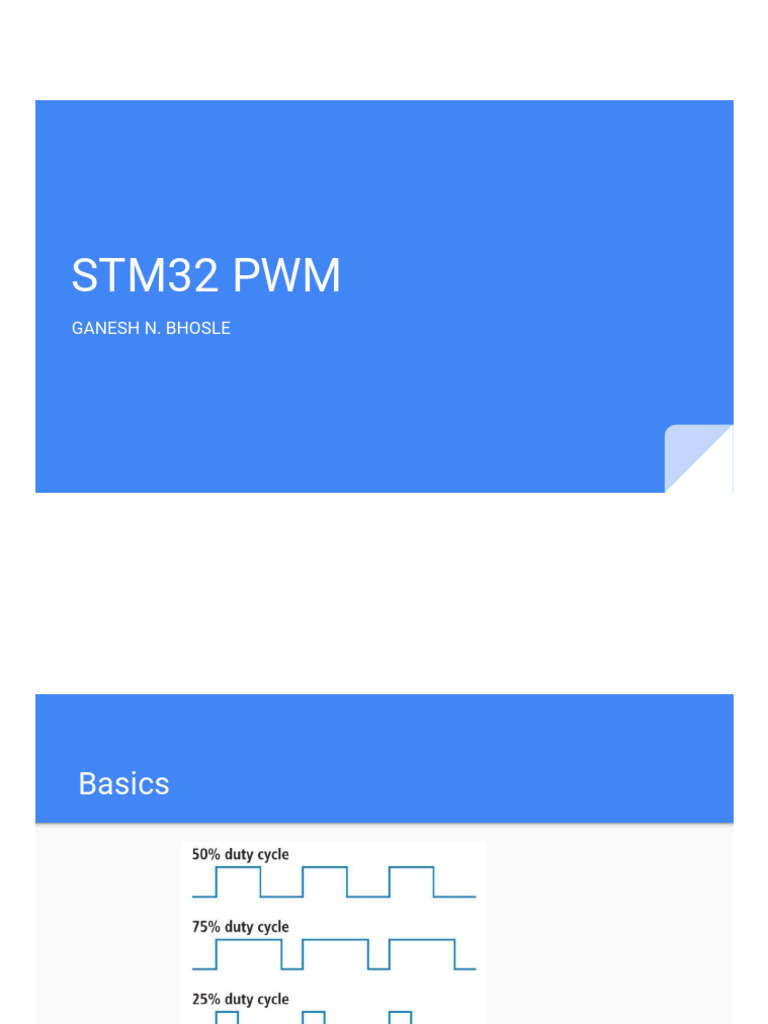 Stm32 PWM: Ganesh N. Bhosle | PDF