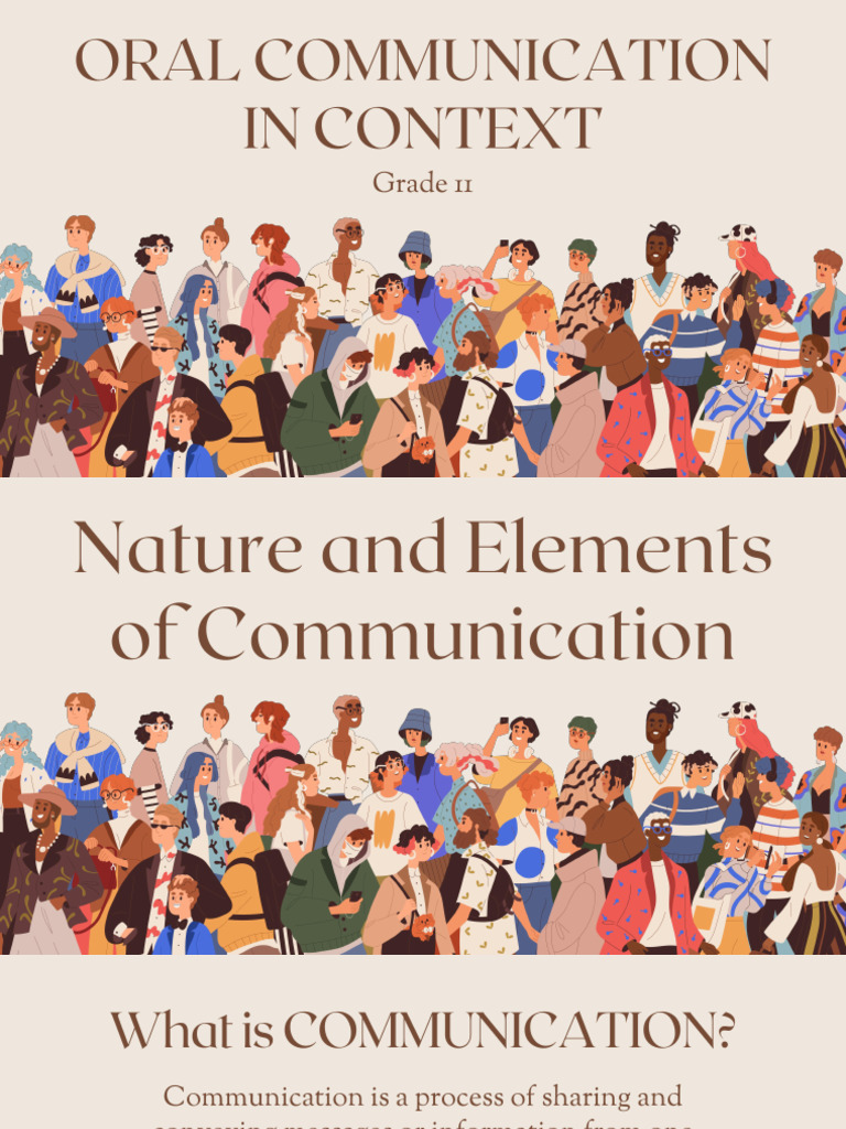 (Oral - Com) Nature & Process of Communication | PDF