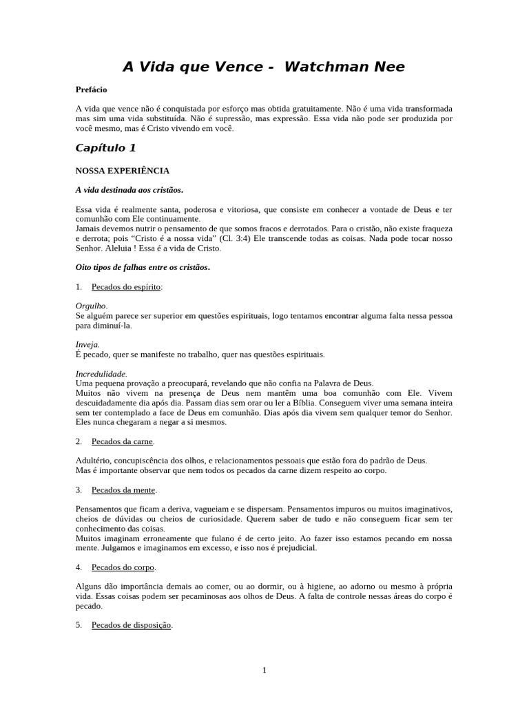 A Vida Que Vence | PDF