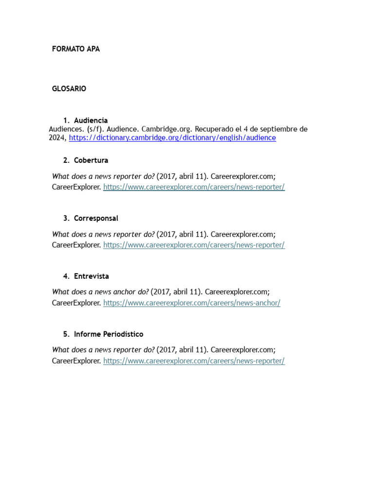 APA Glosario 1 | PDF