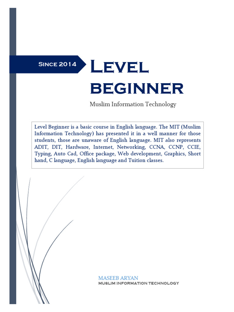 Level Beginner Last Cover Page | PDF