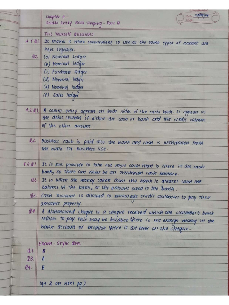 Chapter 4 - In-Text Qns | PDF