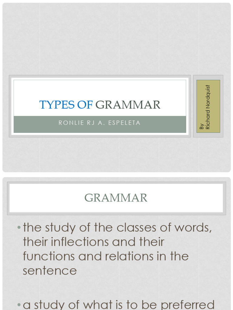 Descriptive and Prescriptive Grammar | PDF