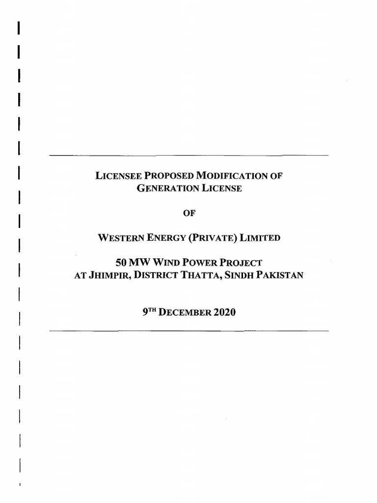 50 MW Wind Project License Modification | PDF | Wind Farm | Law