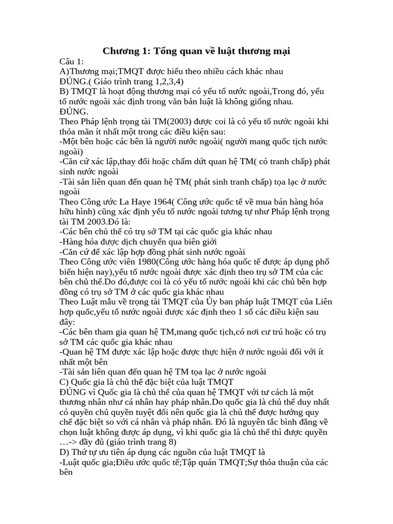 Luật TMQT | PDF