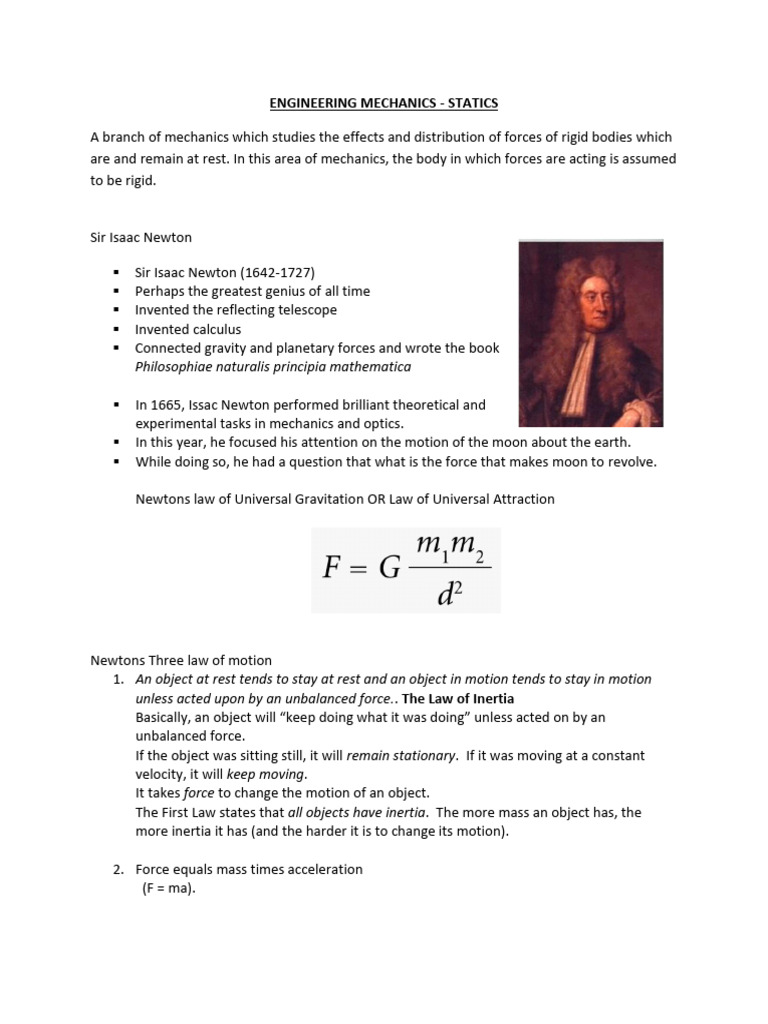 Lecture 4 Statics And Dynamics Pdf