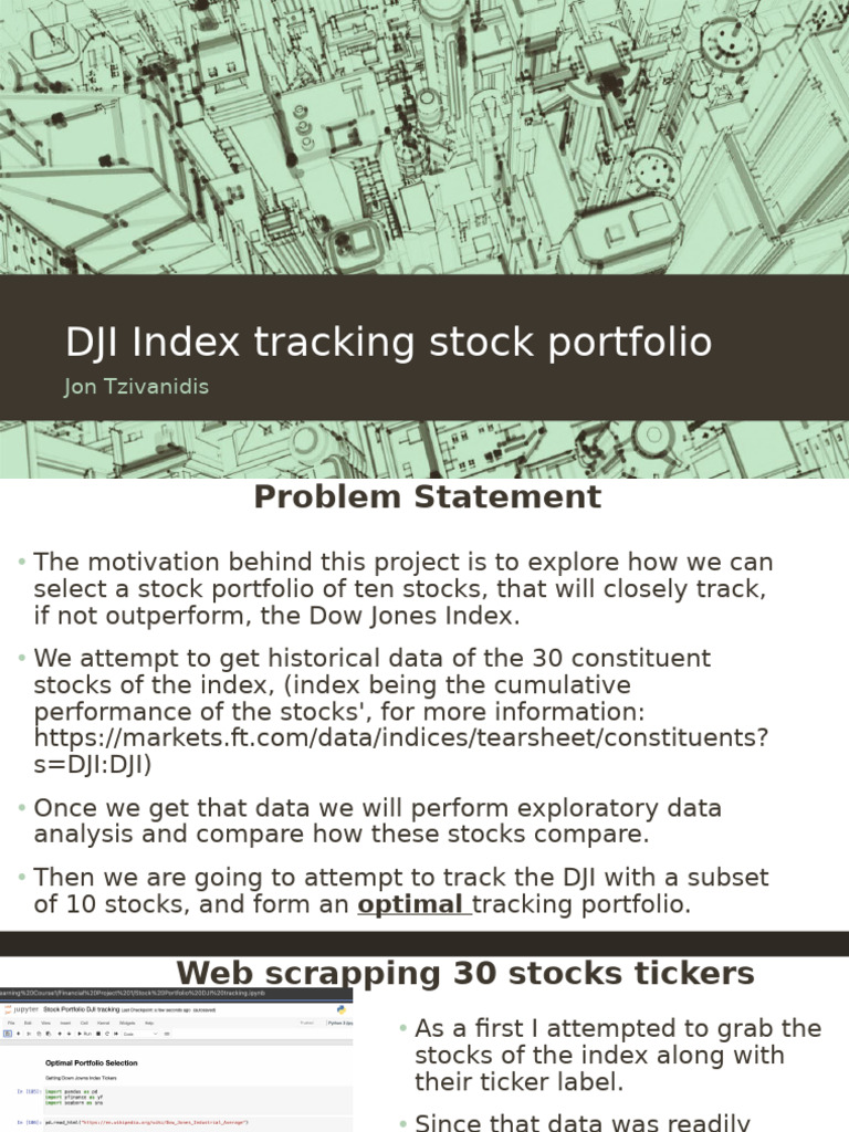 Tracking Portfolio DJI | PDF