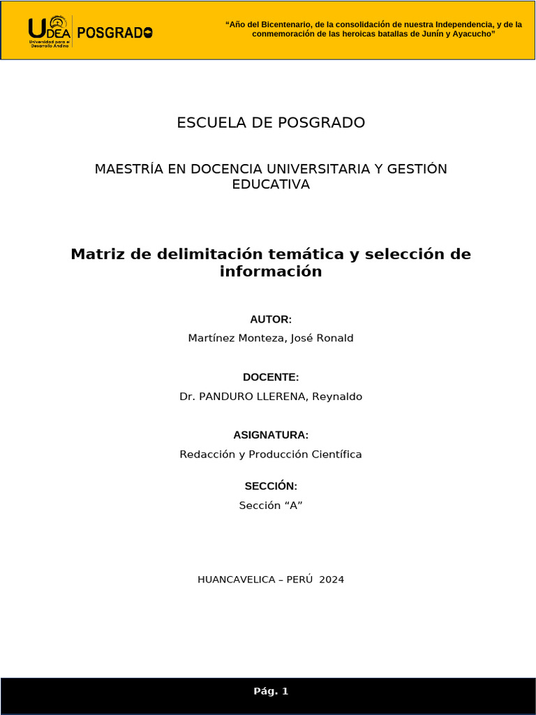 EC2 - MDU003 - Matriz - Martínez Monteza José Ronald | PDF