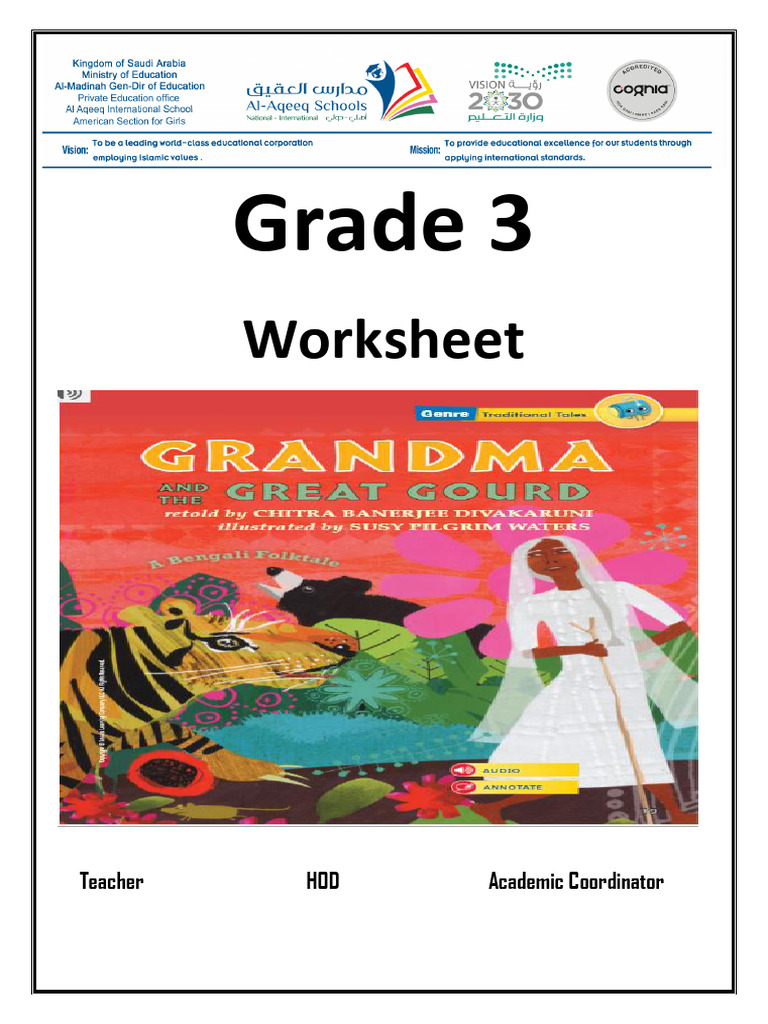 Grade 3: Worksheet | PDF