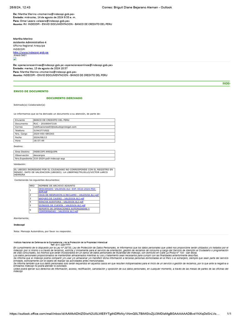 Escrito Descargos Ddo y Anexos - 13.08.2024 | PDF