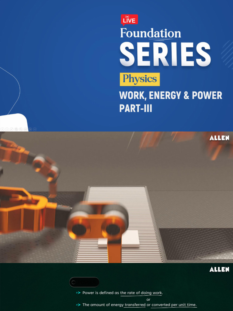 Work Power, Energy (WPE) Part-3 | PDF