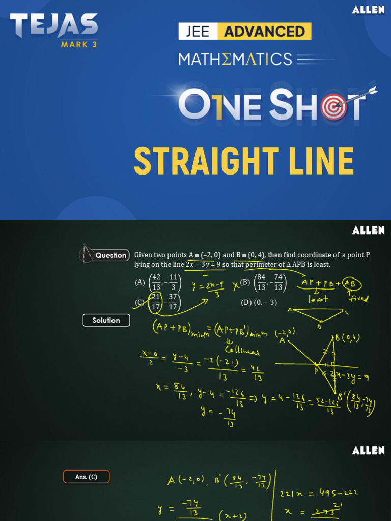 PDF of Straight Line & Circle One Shot | PDF