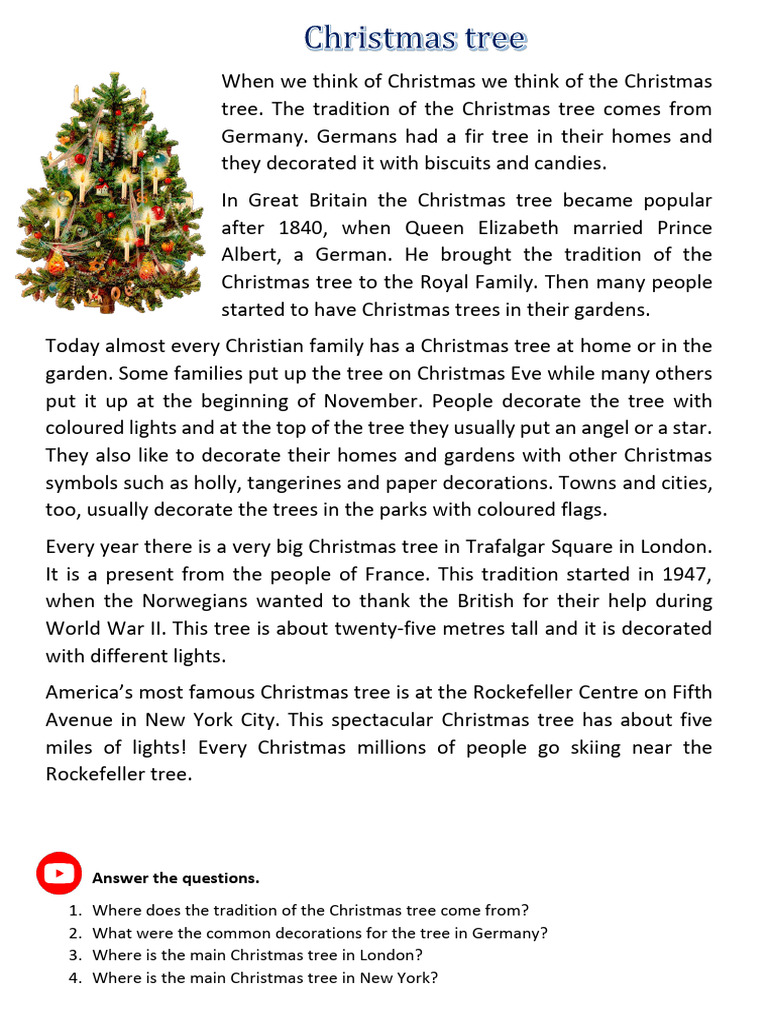 Christmas Tree History and Traditions - 147084 | PDF