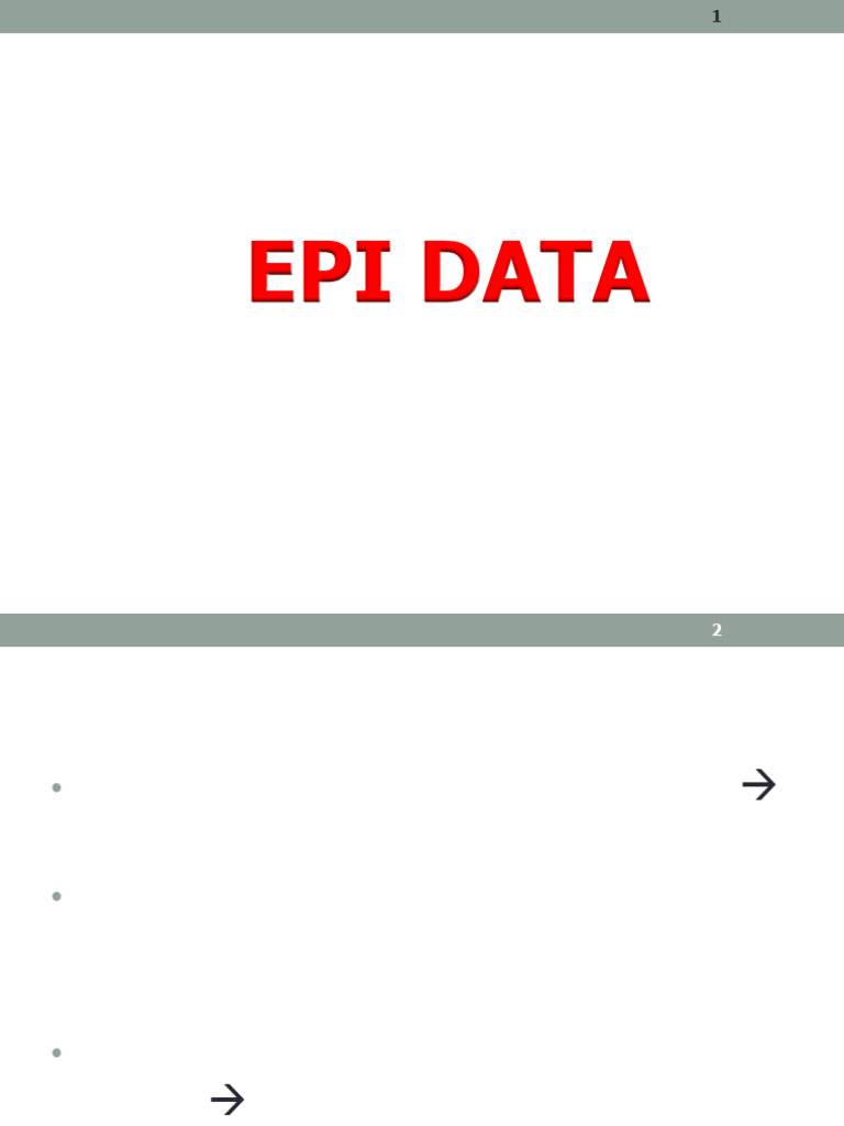 Materi EPI-DATA | PDF