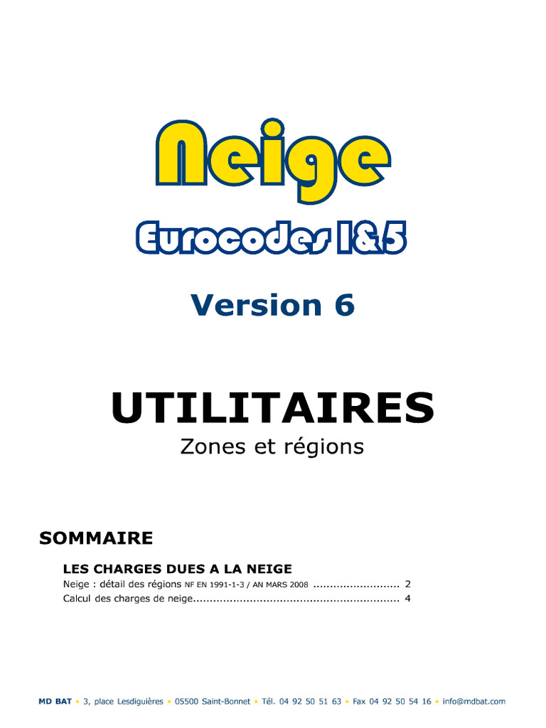 Neige - Eurocode 1 | PDF