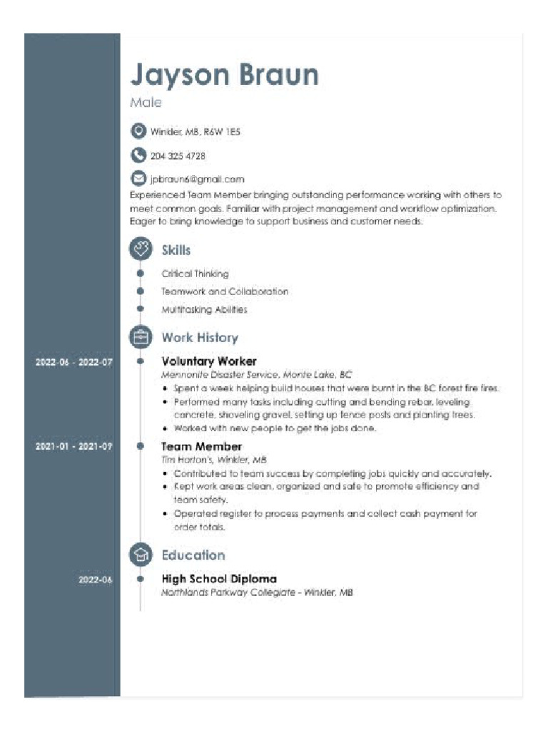Jayson Braun Resume | PDF