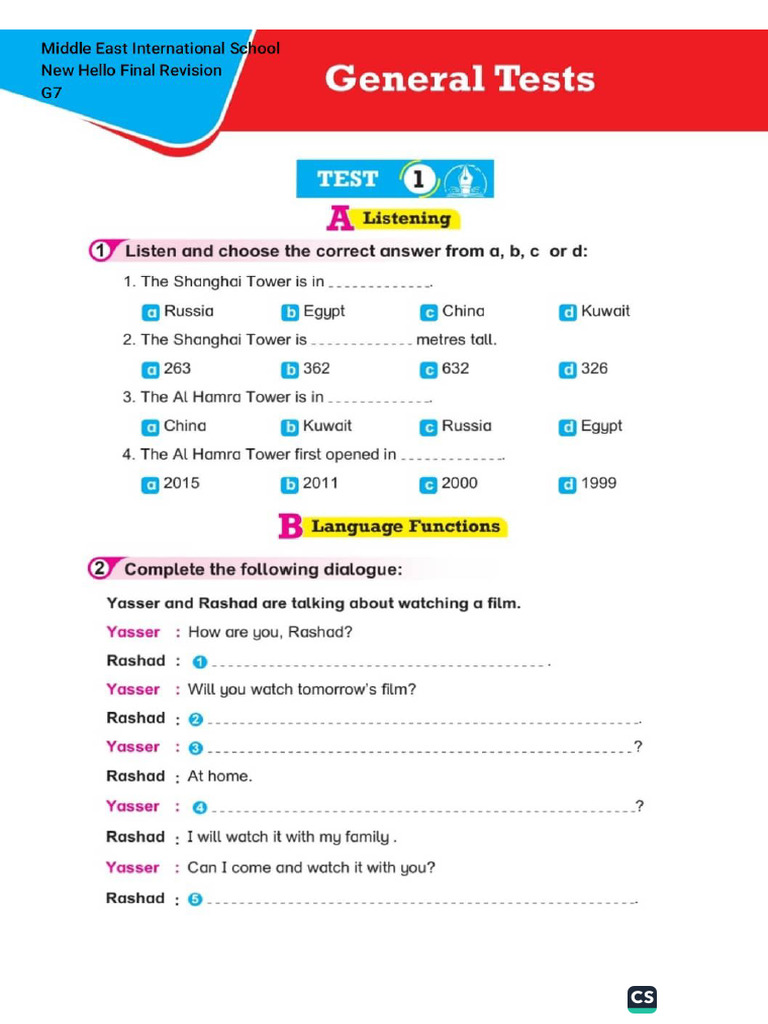 Grade 7 - OL Revision - Model Answers | PDF