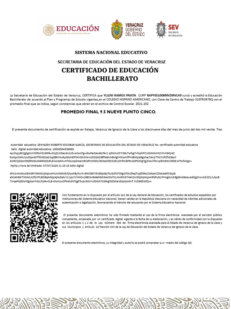 Certificado de Preparatoria 12 | PDF