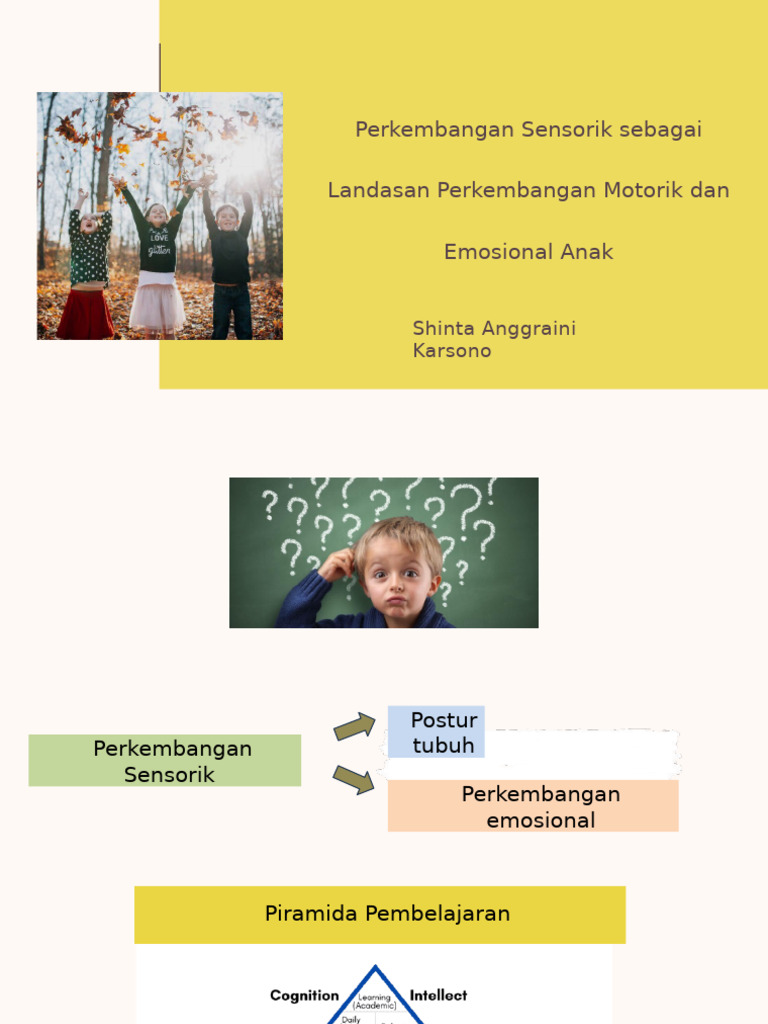 Perkembangan Sensorik Sebagai Landasan Perkembangan - Shinta Anggraini ...