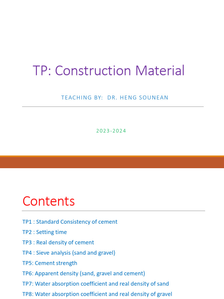 TP1-8 Construction Material | PDF