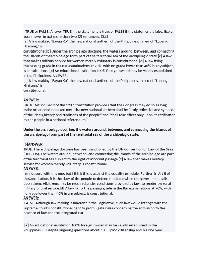 Consti 1 Reviewr | PDF