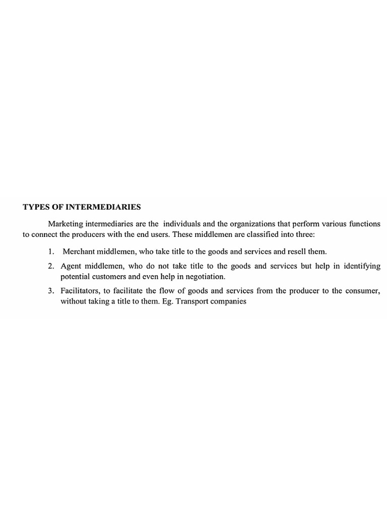 Intermediaries | PDF