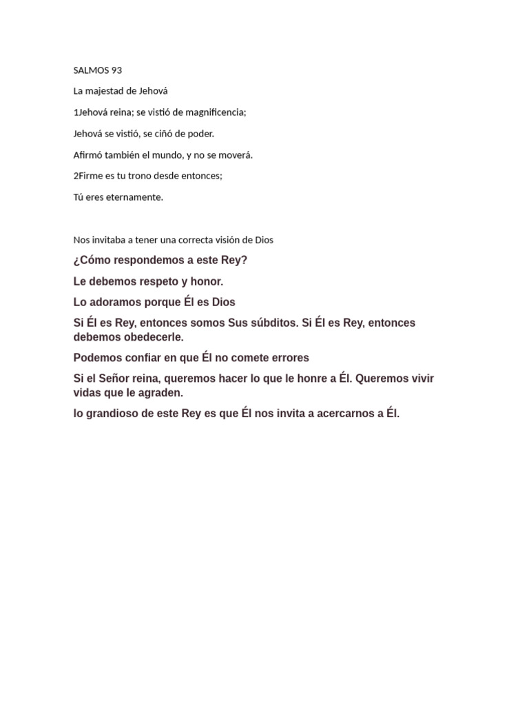 Salmos 93 | PDF