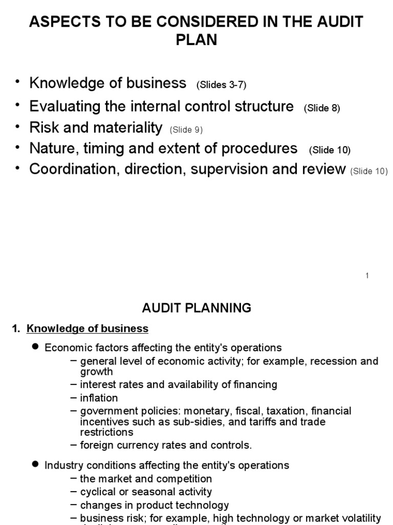 Key Factors in Audit Planning | PDF | Audit | Internal Audit