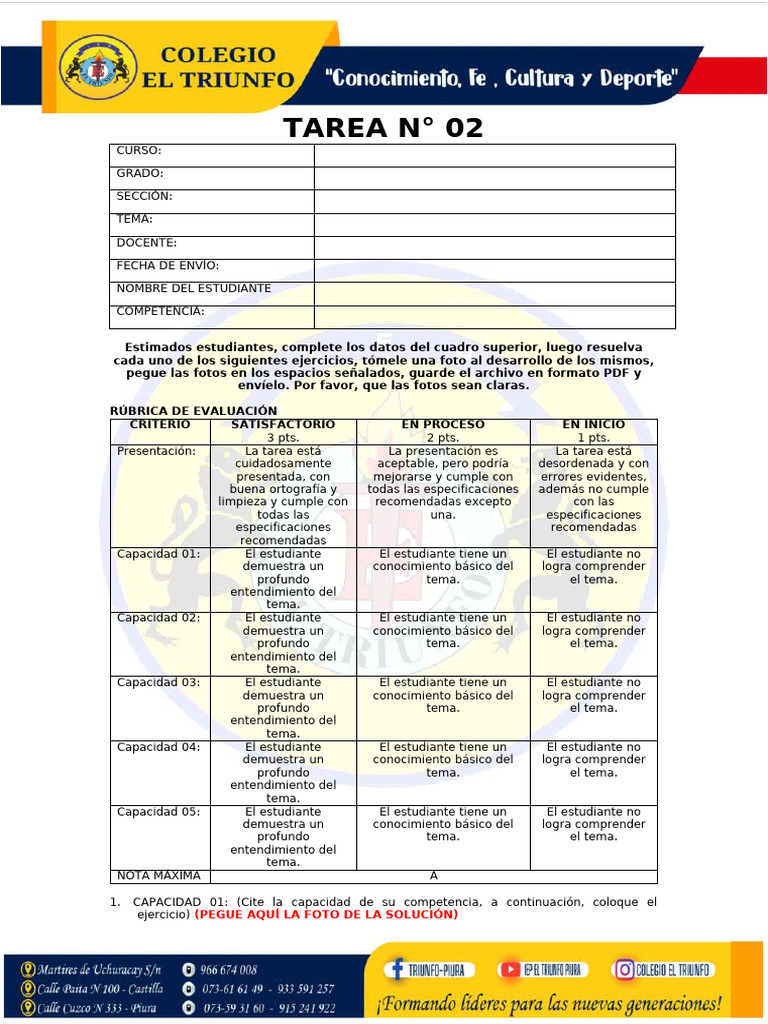 Formato de Tareas | PDF