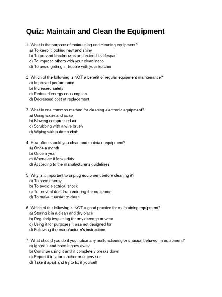 Grade Level 11 - PREPARE SERVICE STATIONS AND EQUIPMENT - Quiz | PDF