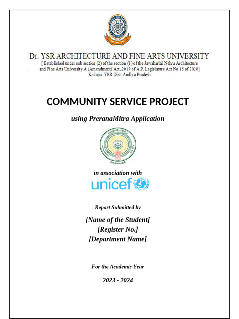 CSP Report Frontpage Format | PDF